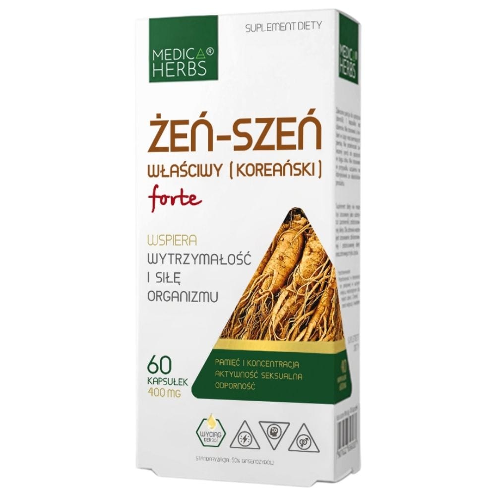 Medica Herbs Ginseng Coreano Forte 400 mg - 60 Cápsulas – Medpak